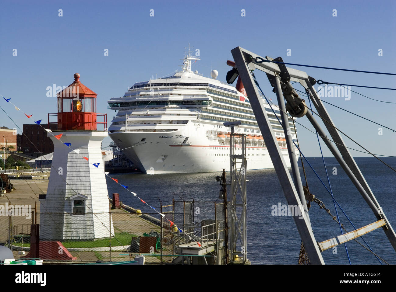 Stock image of port of Saint John New Brunswick Canada with cruise ship ...