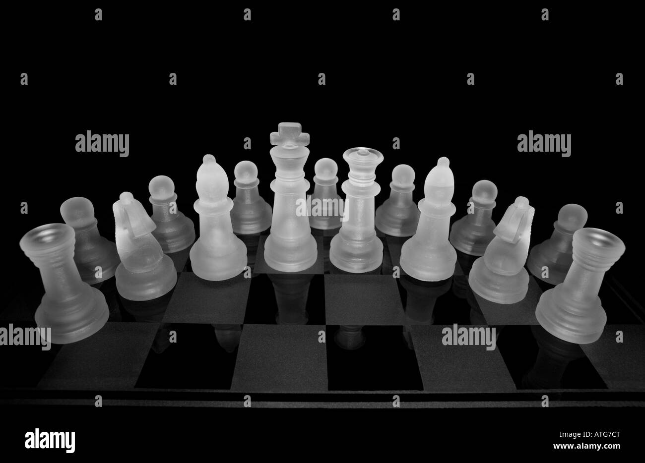 chess set black & white Stock Photo - Alamy