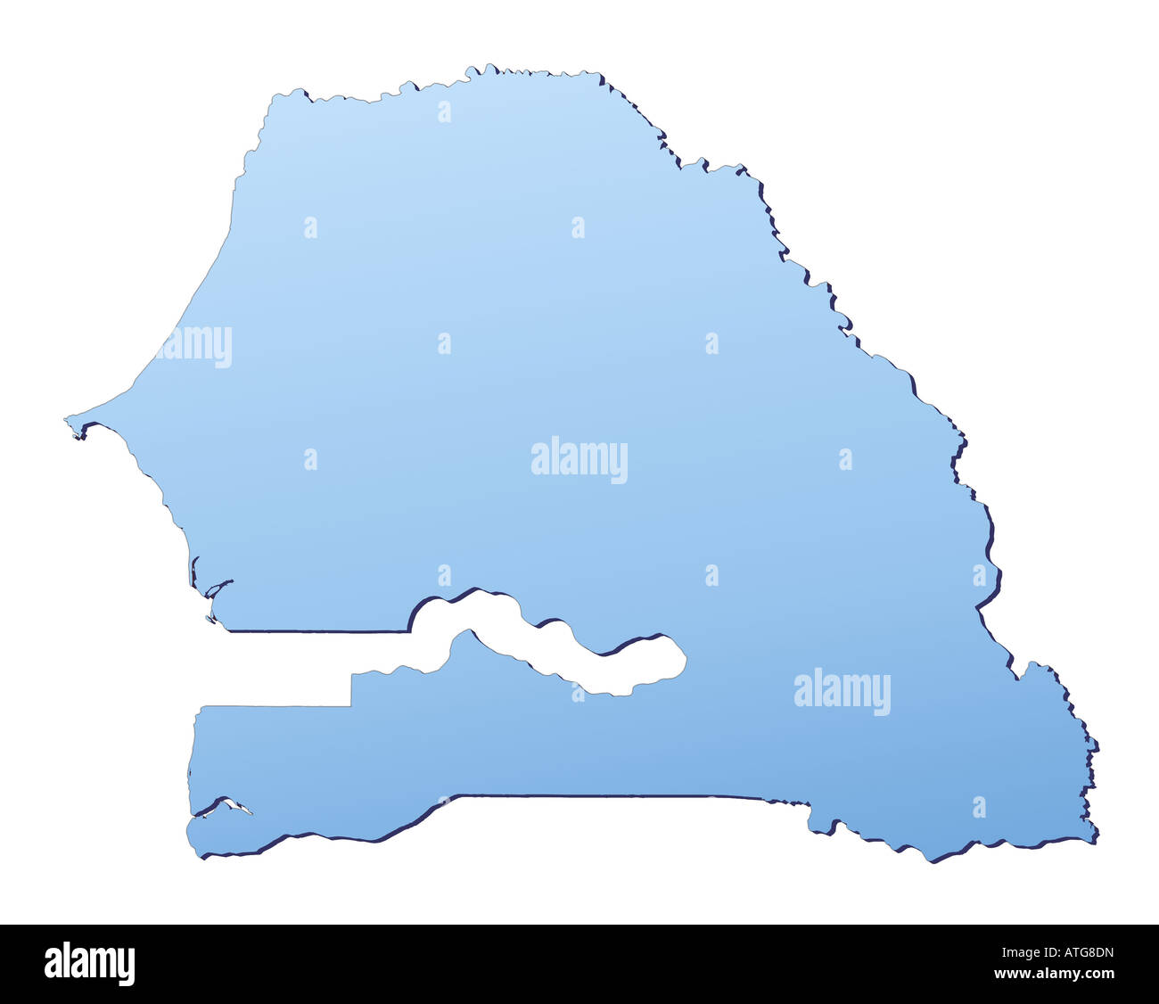 Senegal map hi-res stock photography and images - Alamy
