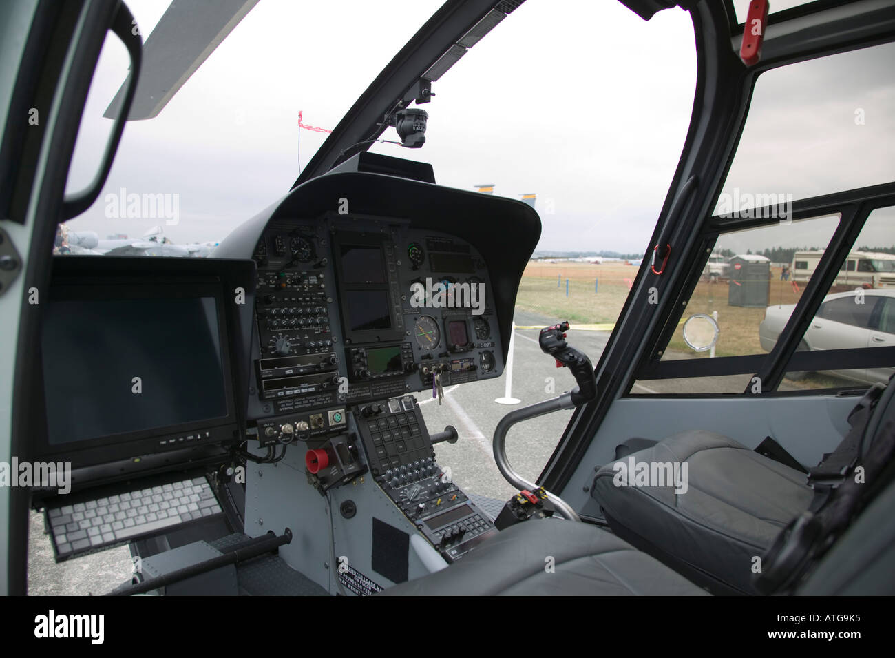 Eurocopter EC 120B Police Helicopter Cockpit Stock Photo - Alamy