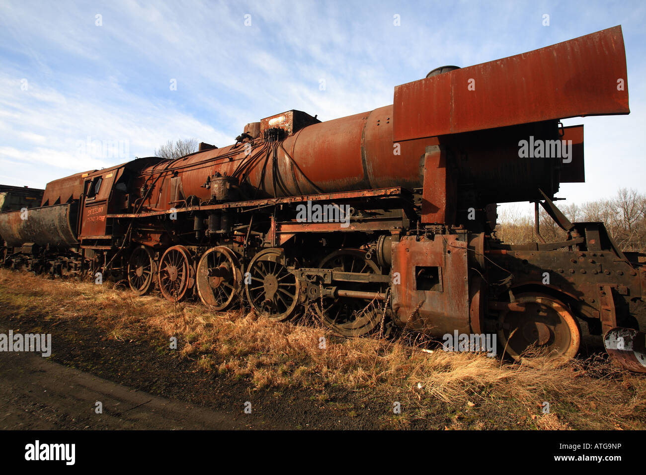 Abandoned old steam engine locomotive Stock Photo - Alamy