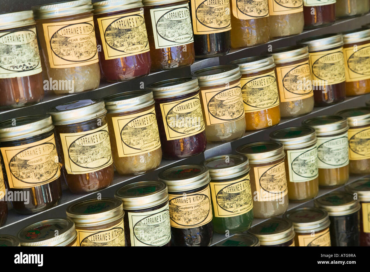 Jam Display Saturday Public Market Ganges Salt Spring Island BC Stock ...
