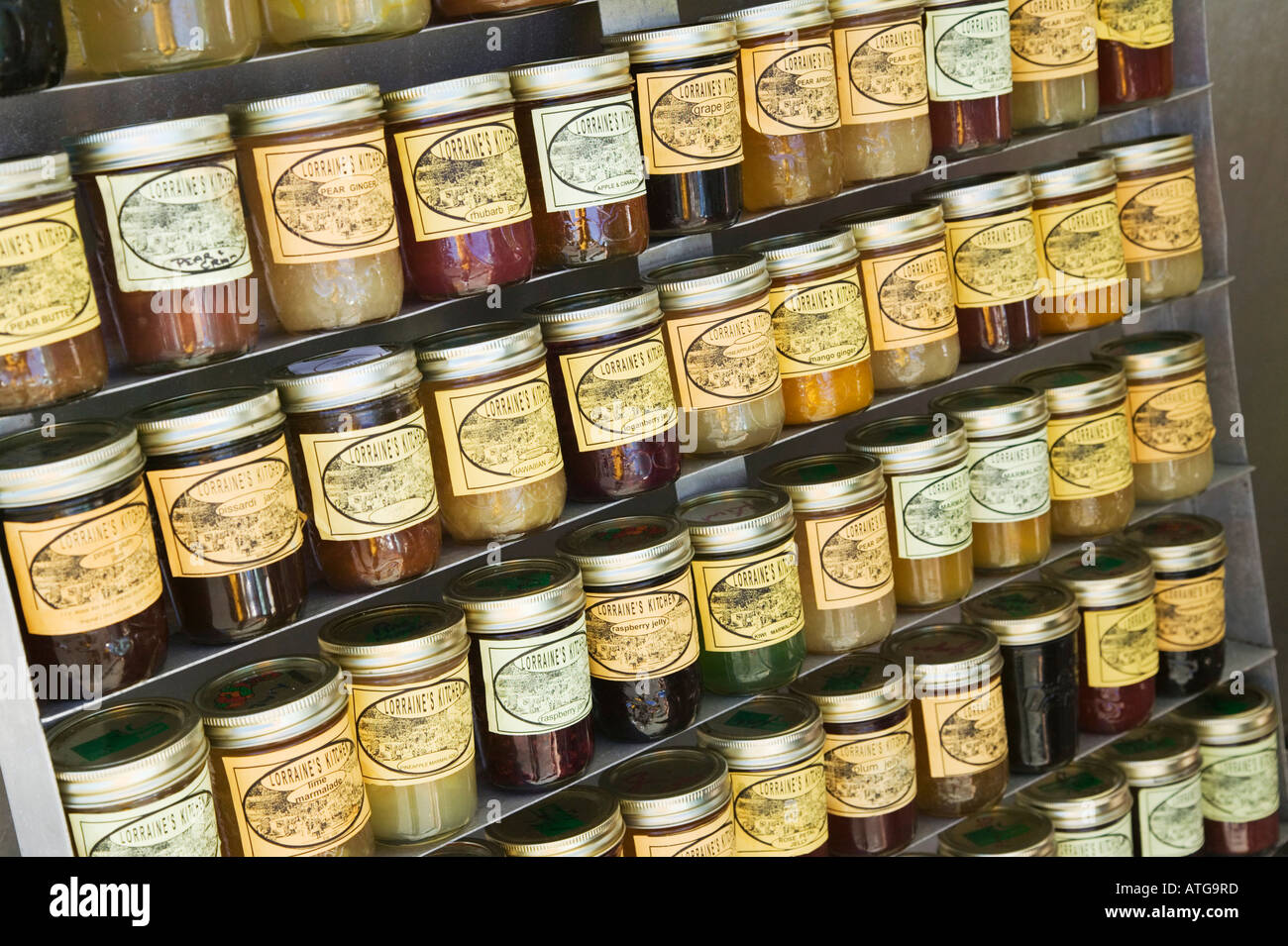 Jam Display Saturday Public Market Ganges Salt Spring Island BC Stock ...