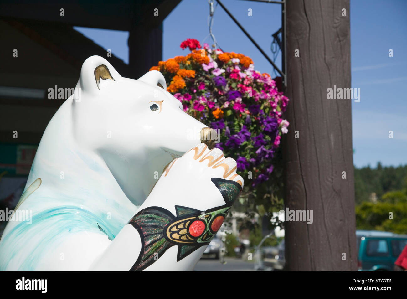 Bear Statue Ganges Salt Spring Island BC Canada Stock Photo - Alamy