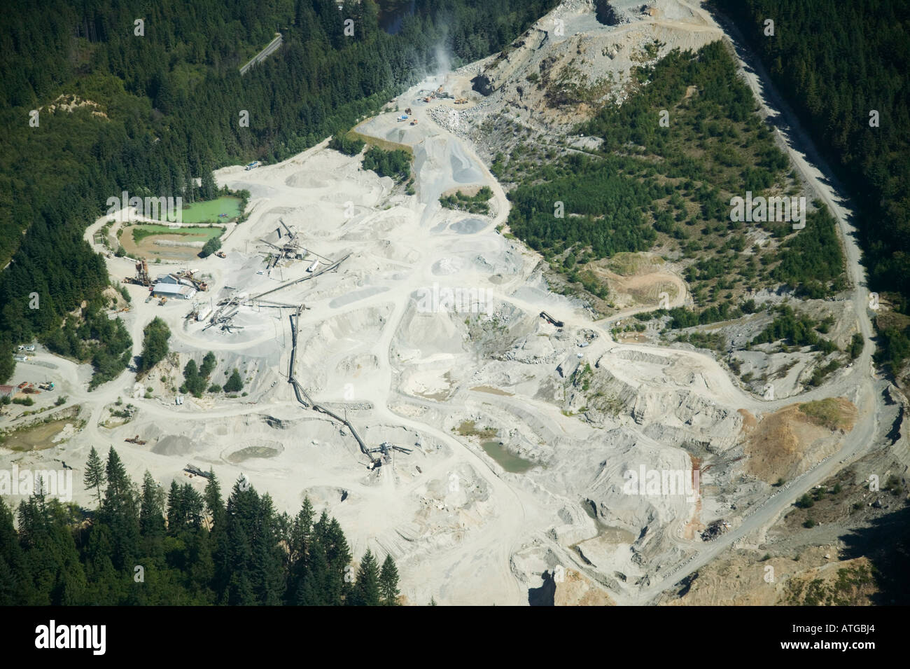 Aerial View Gravel Pit British Columbia Canada Stock Photo - Alamy