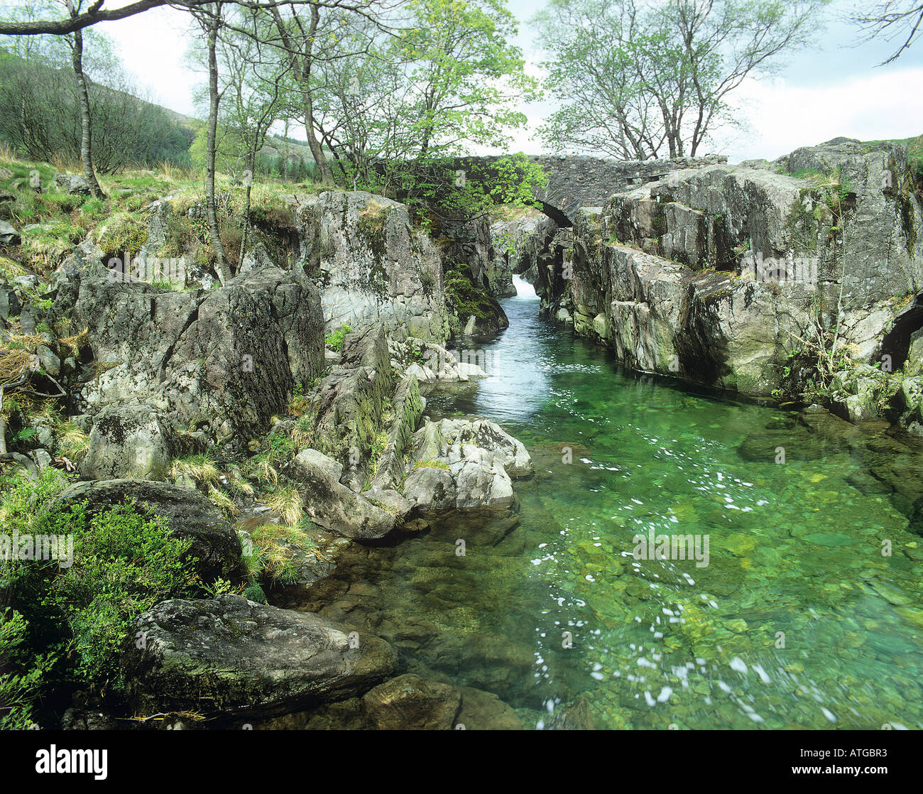 Birks Bridge Rapids in Dunnerdale Stock Photo - Alamy