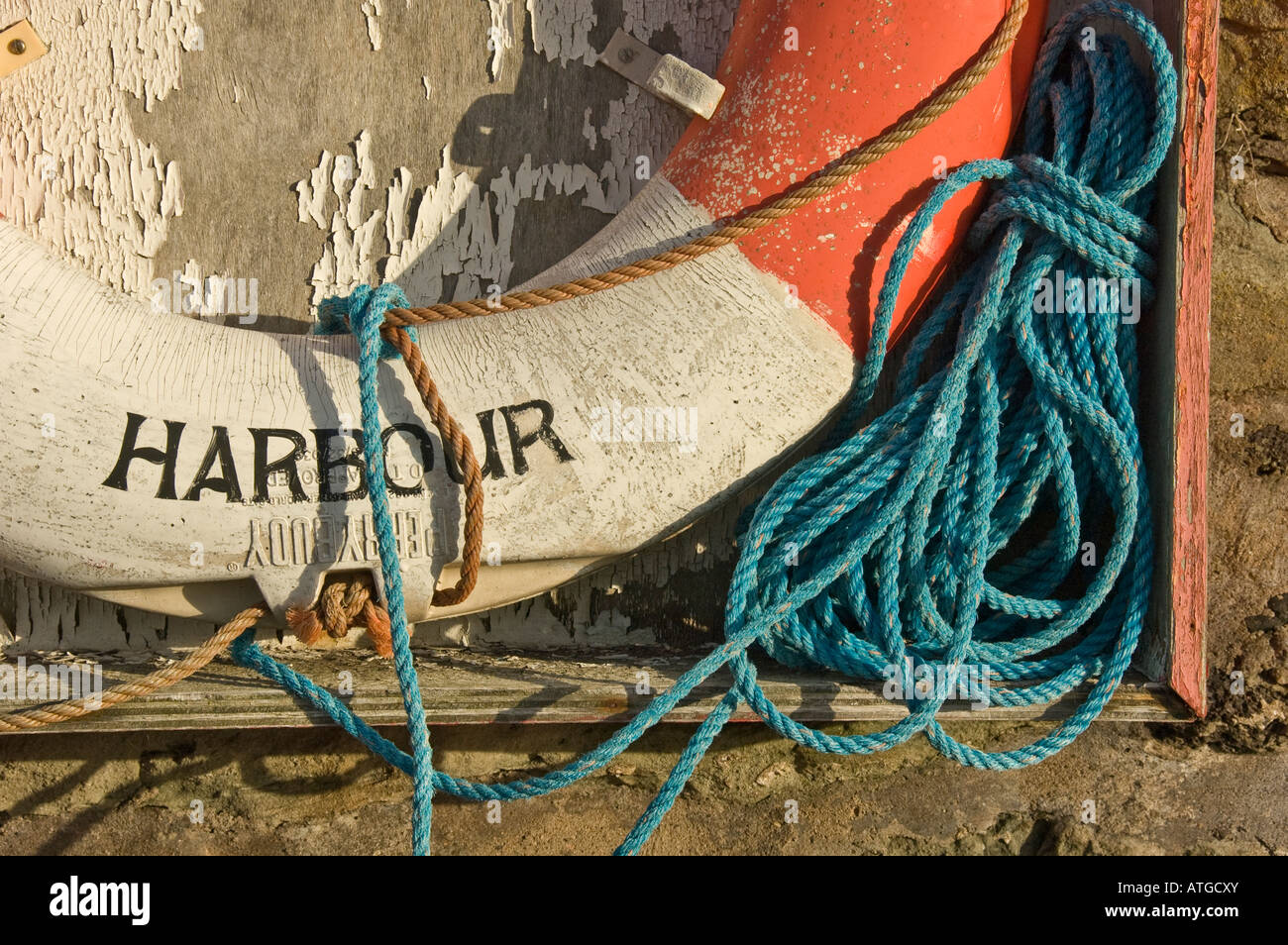 Lifebuoy at North Berwick Harbour, Scotland Stock Photo - Alamy