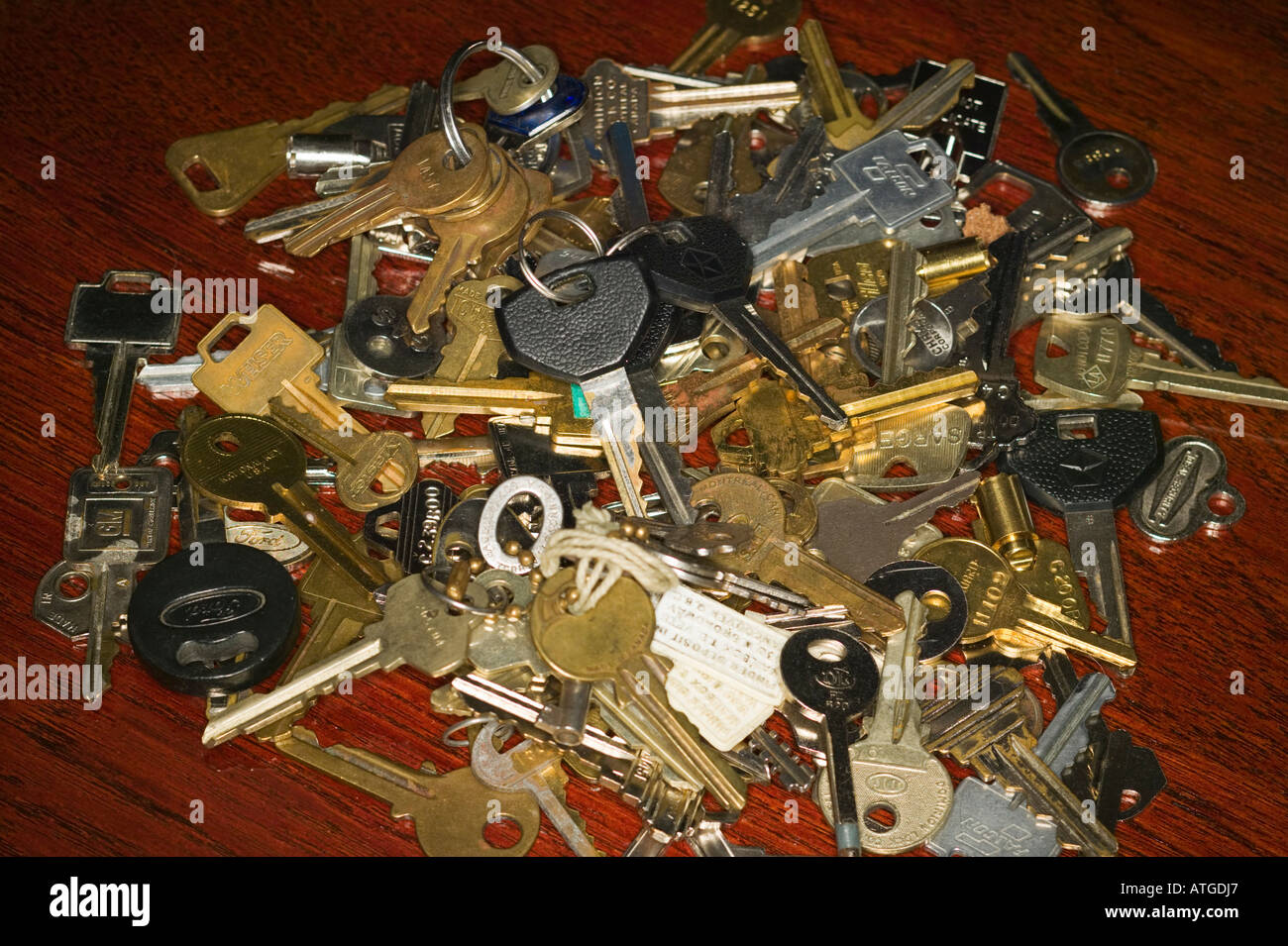 Many metal keys one hi-res stock photography and images - Alamy