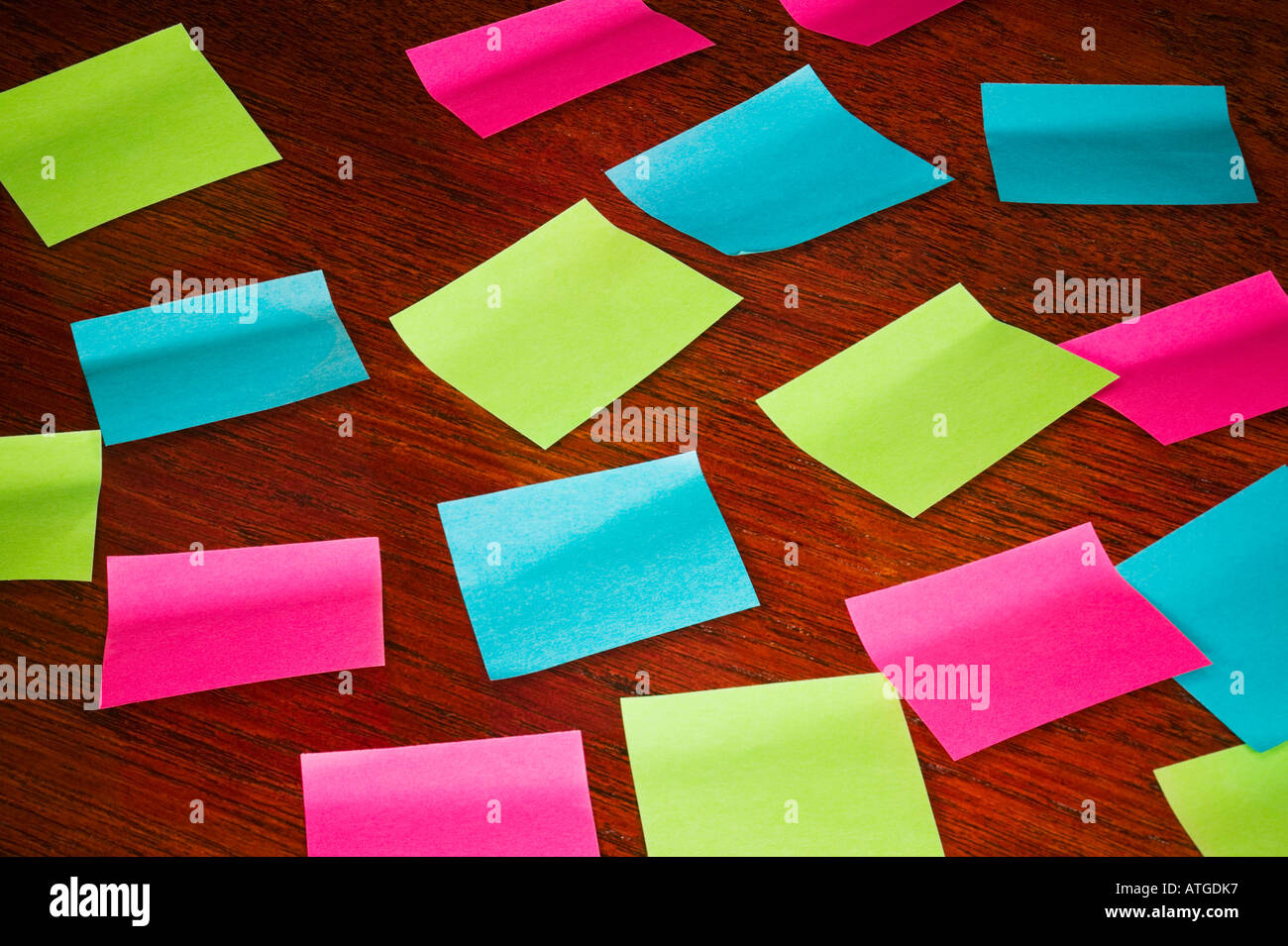 Assortment of Colored Post It Notes Stock Photo - Alamy