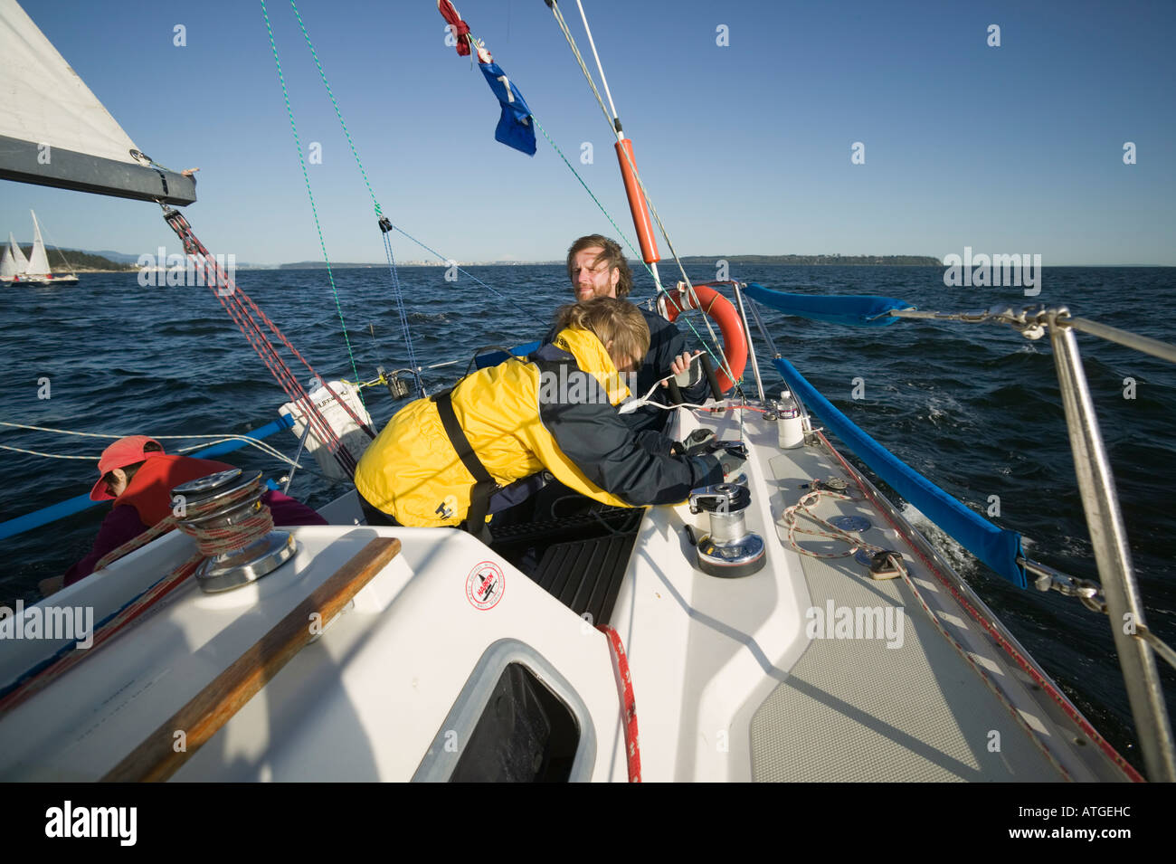 Group of Friends Out Sailing Stock Photo - Alamy