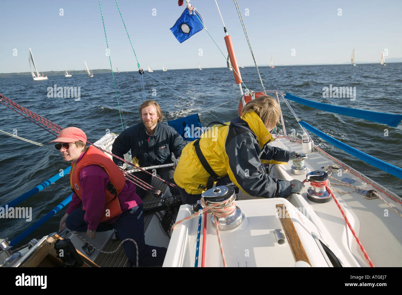 Sailing together group sailboats hi-res stock photography and images ...