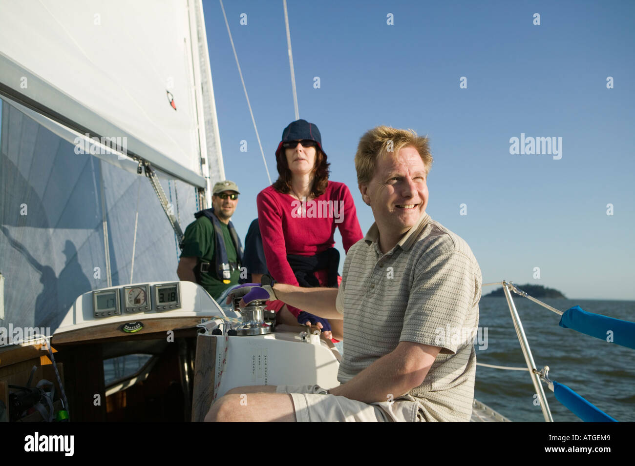 Group of Friends Out Sailing Stock Photo - Alamy