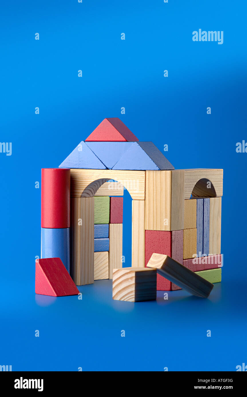 House made of building blocks Stock Photo - Alamy