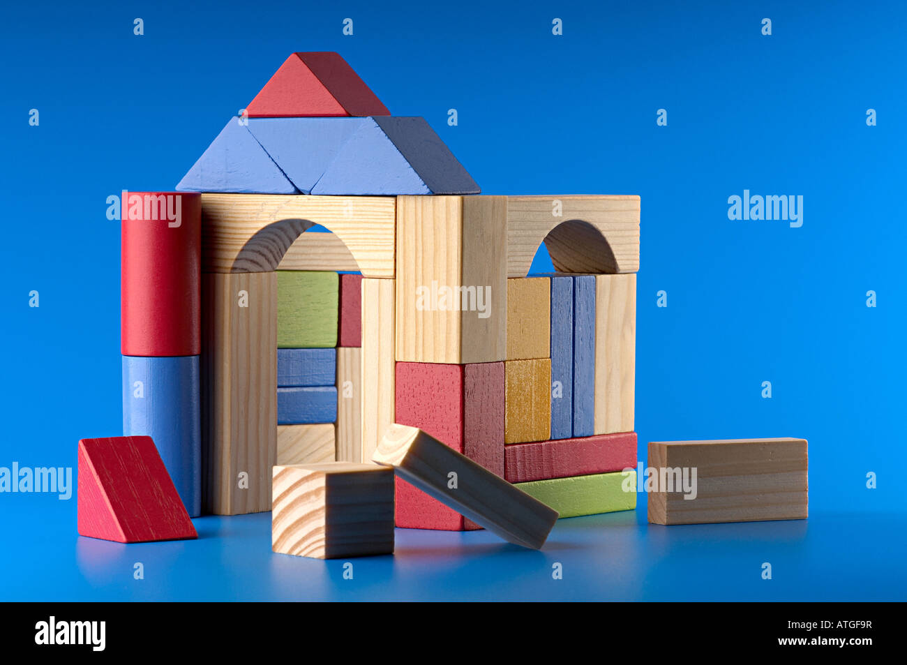 House made of building blocks Stock Photo - Alamy