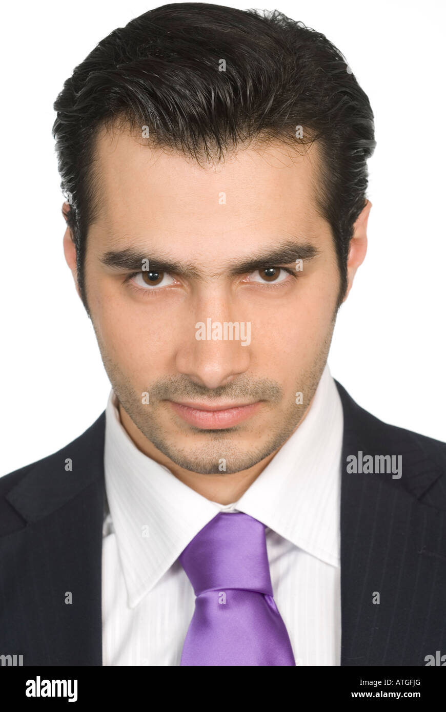 Portrait of a smart handsome business man on a white background Stock ...