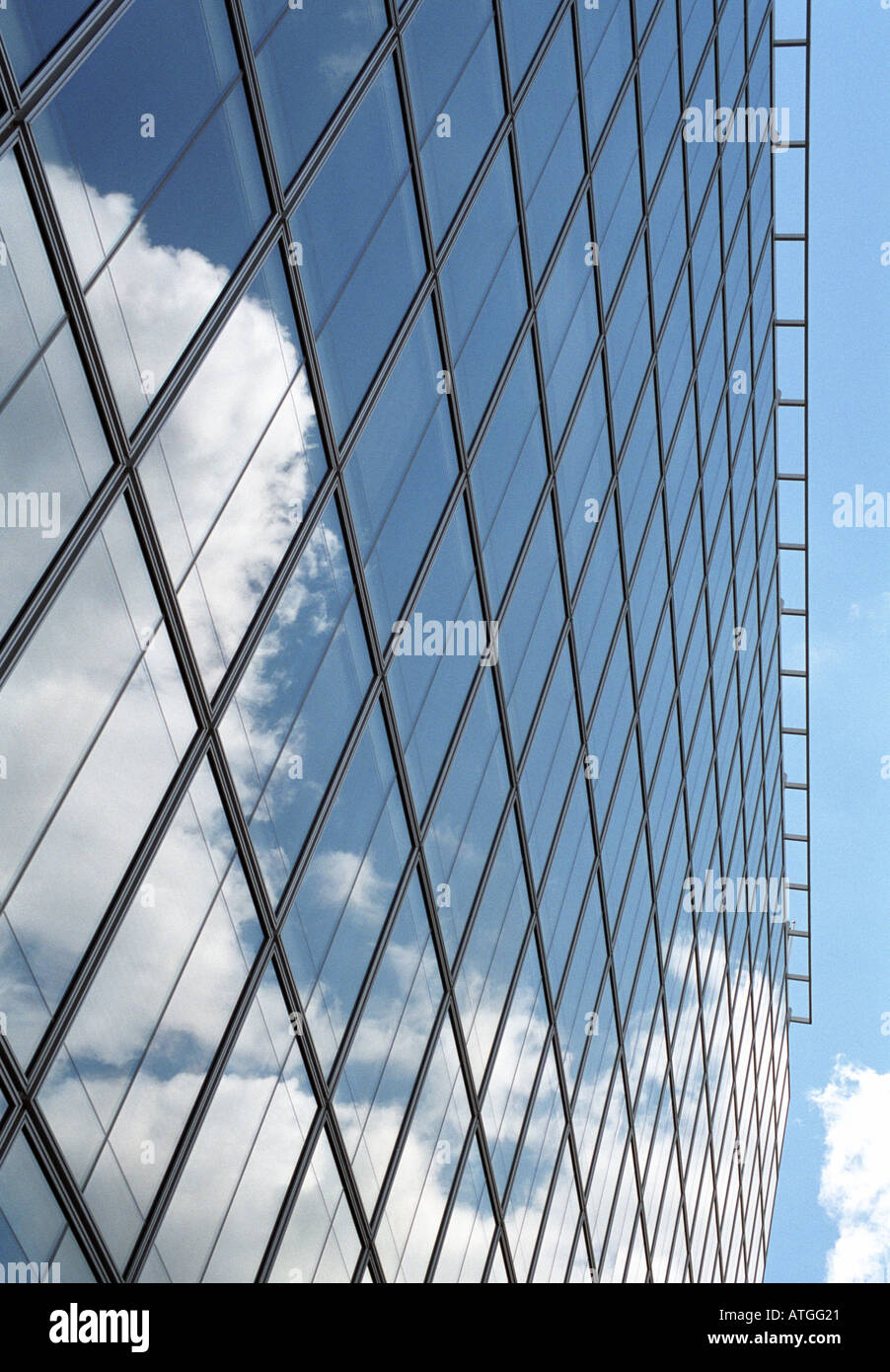 Clouds reflected in windows Stock Photo - Alamy