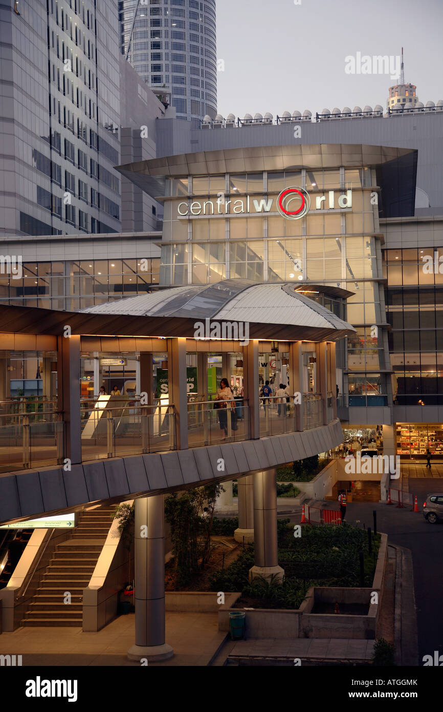 Thailand Bangkok Central World shopping and office complex Stock Photo ...