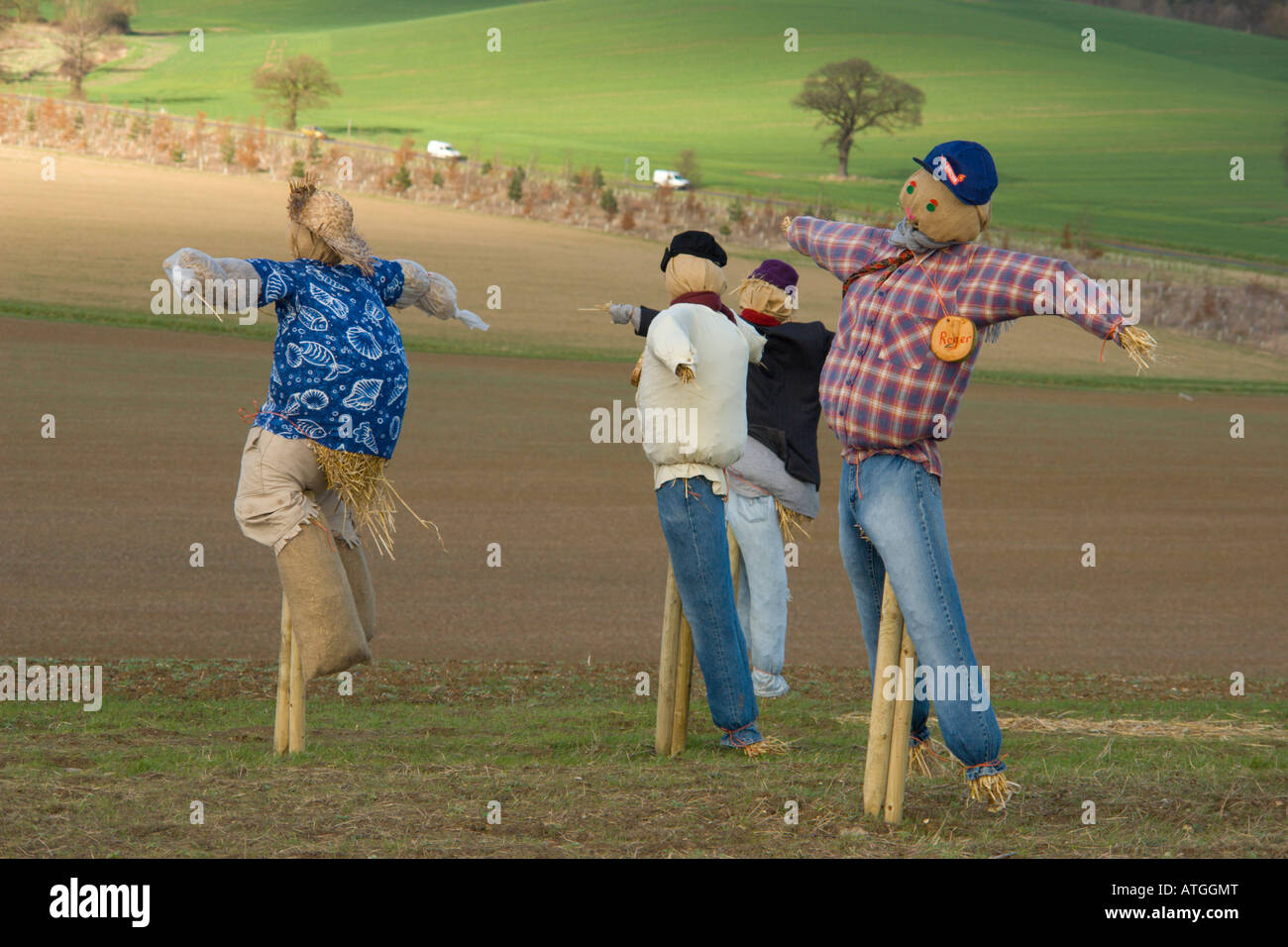 Scarecrows at RHS Hyde Hall after family scarecrow making day Essex ...