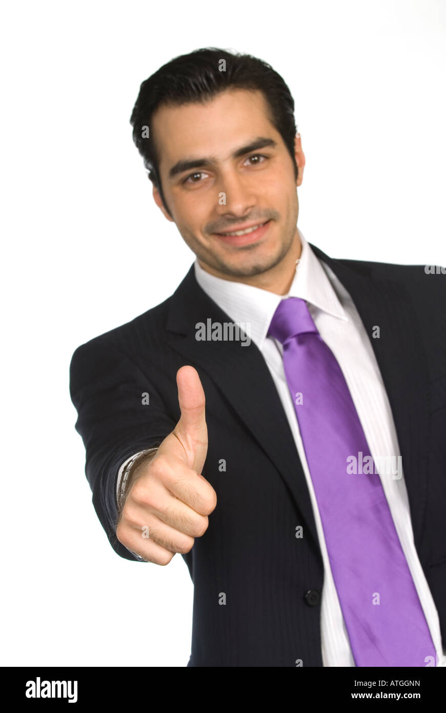Business man thumbs up Stock Photo - Alamy
