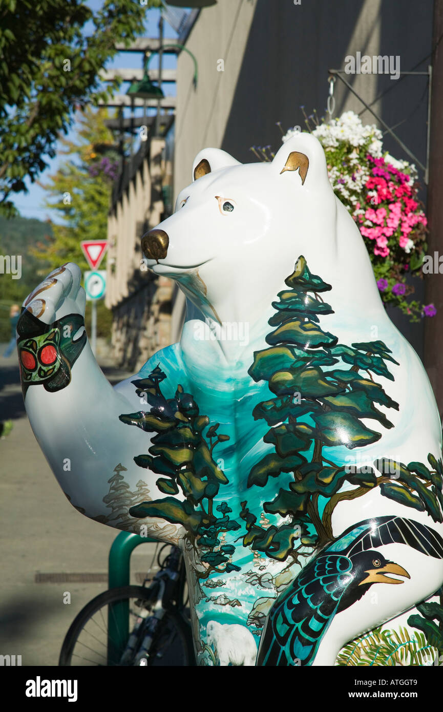 Bear Statue Ganges Salt Spring Island BC Canada Stock Photo - Alamy