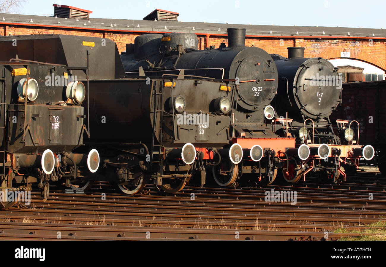 Steam engines locomotives Stock Photo - Alamy