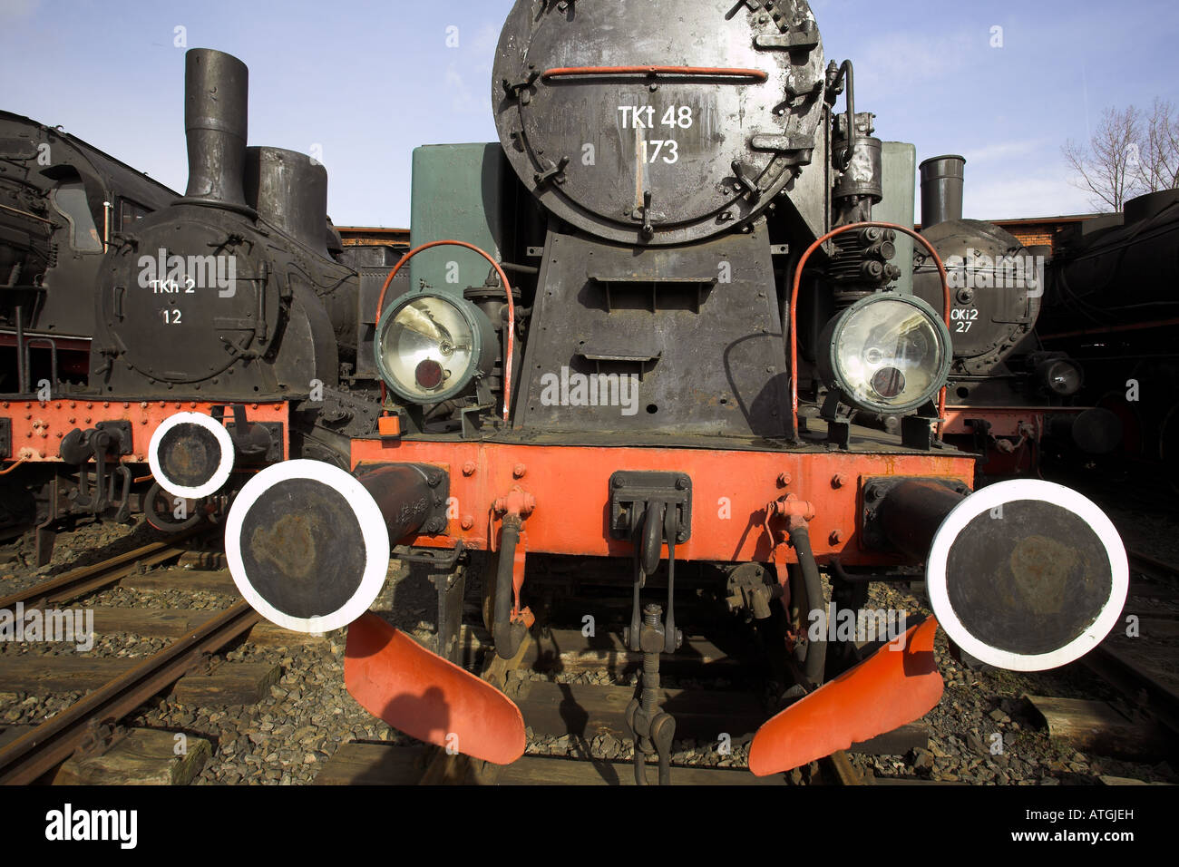 Steam engine locomotive Tkt 48 Stock Photo - Alamy