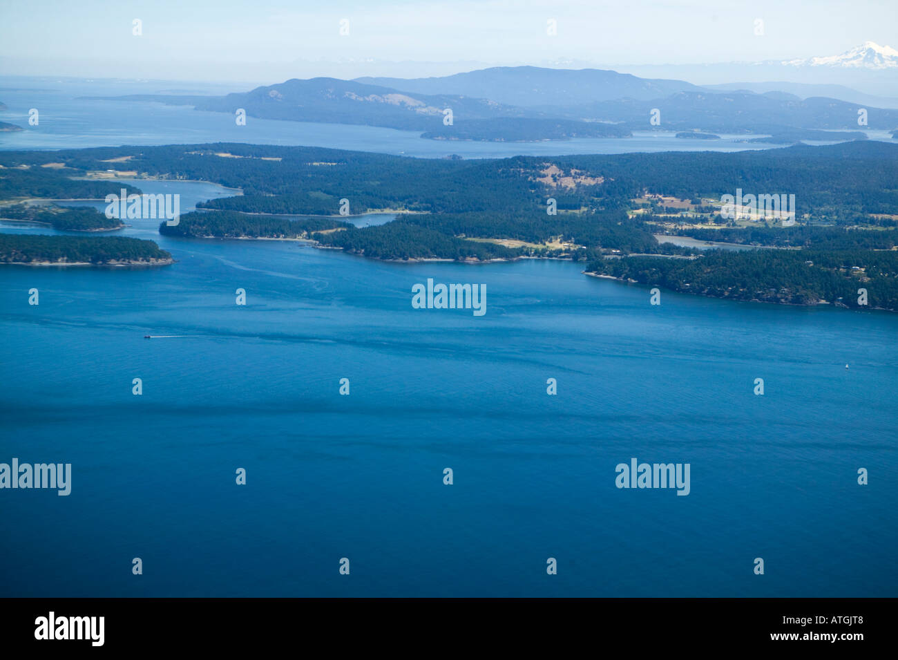 Aerial View Gulf Islands Canada Stock Photo - Alamy