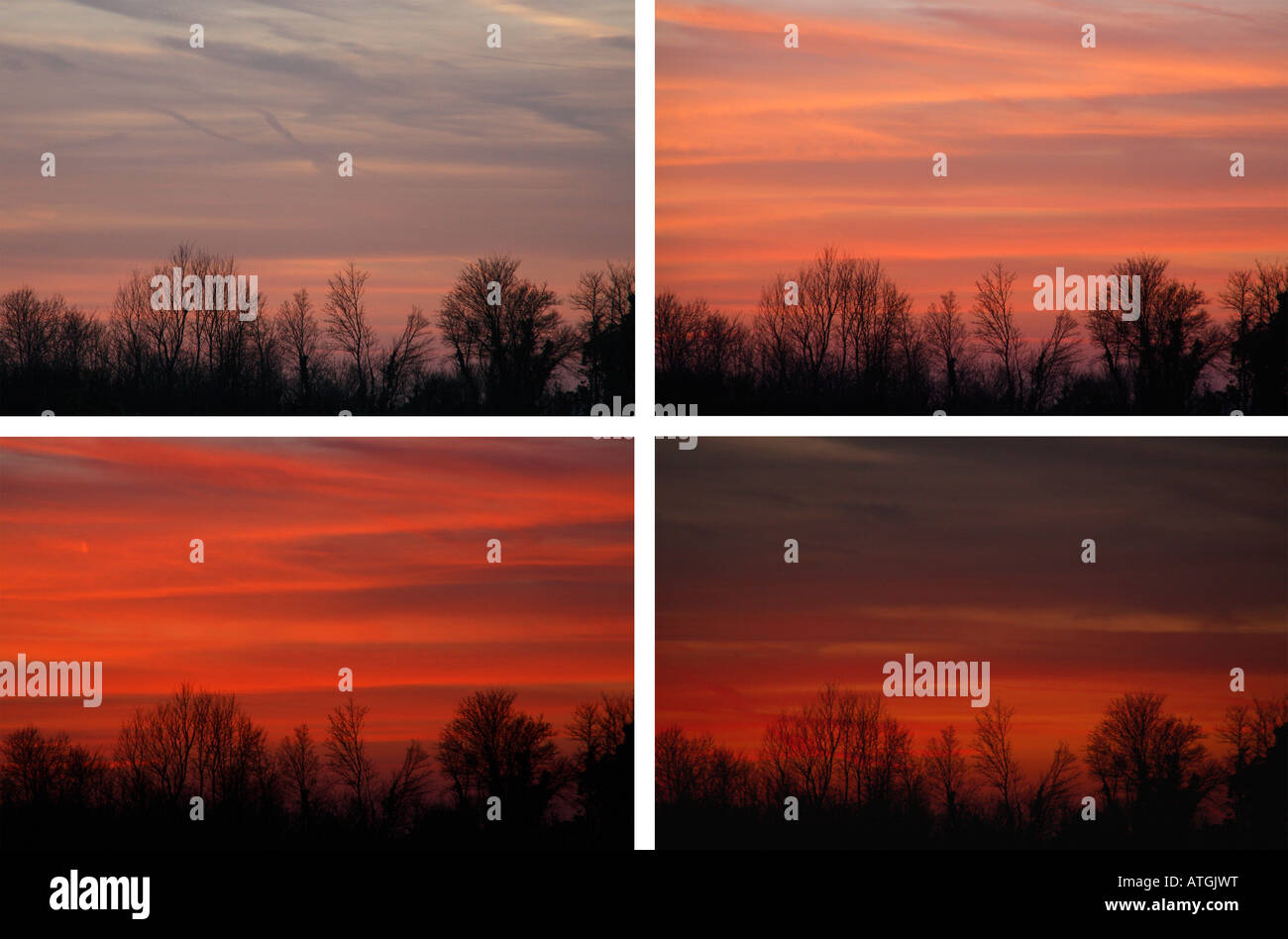 Sequence of sunset Stock Photo - Alamy