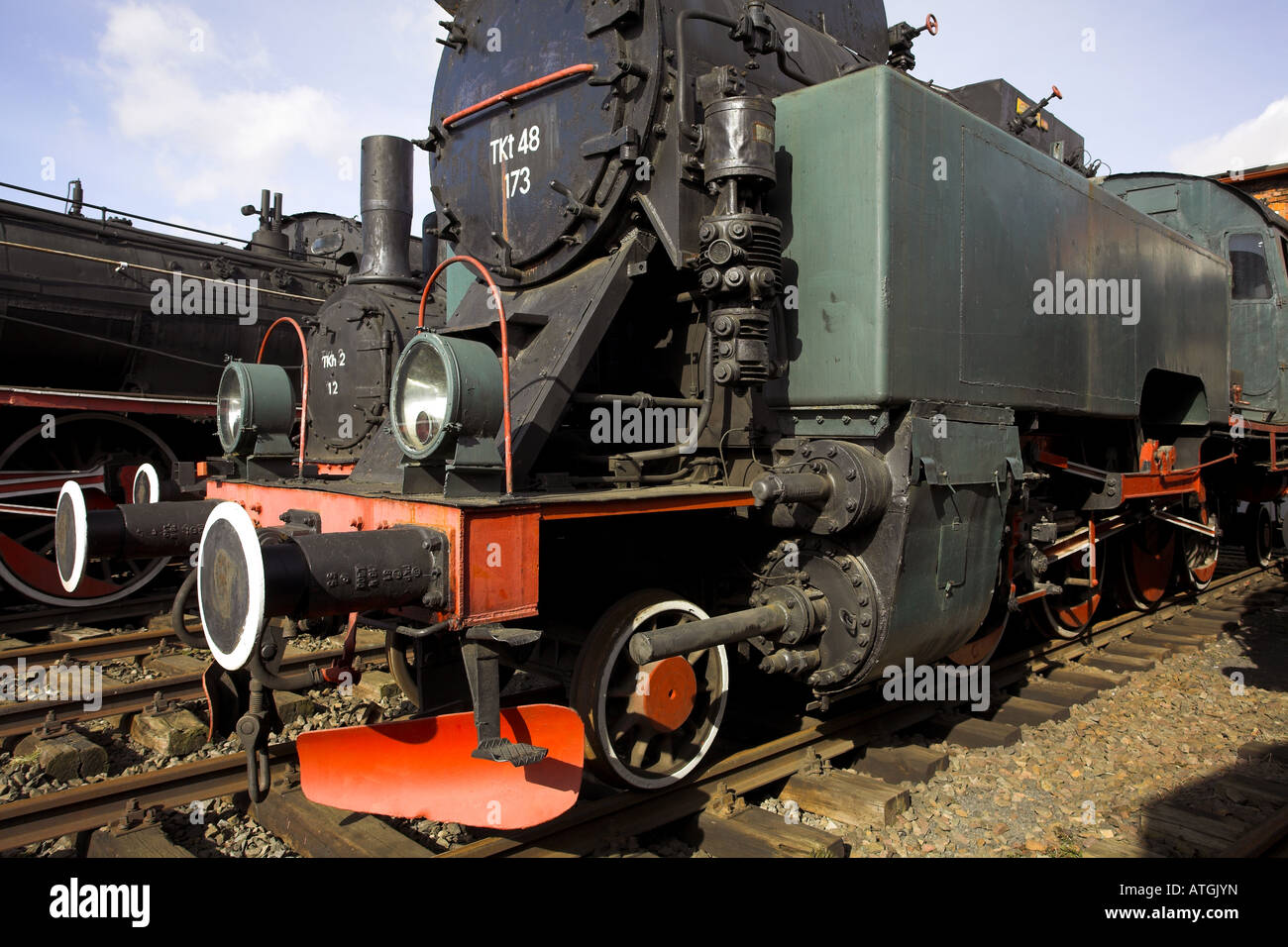 Steam engine locomotive Tkt 48 Stock Photo - Alamy