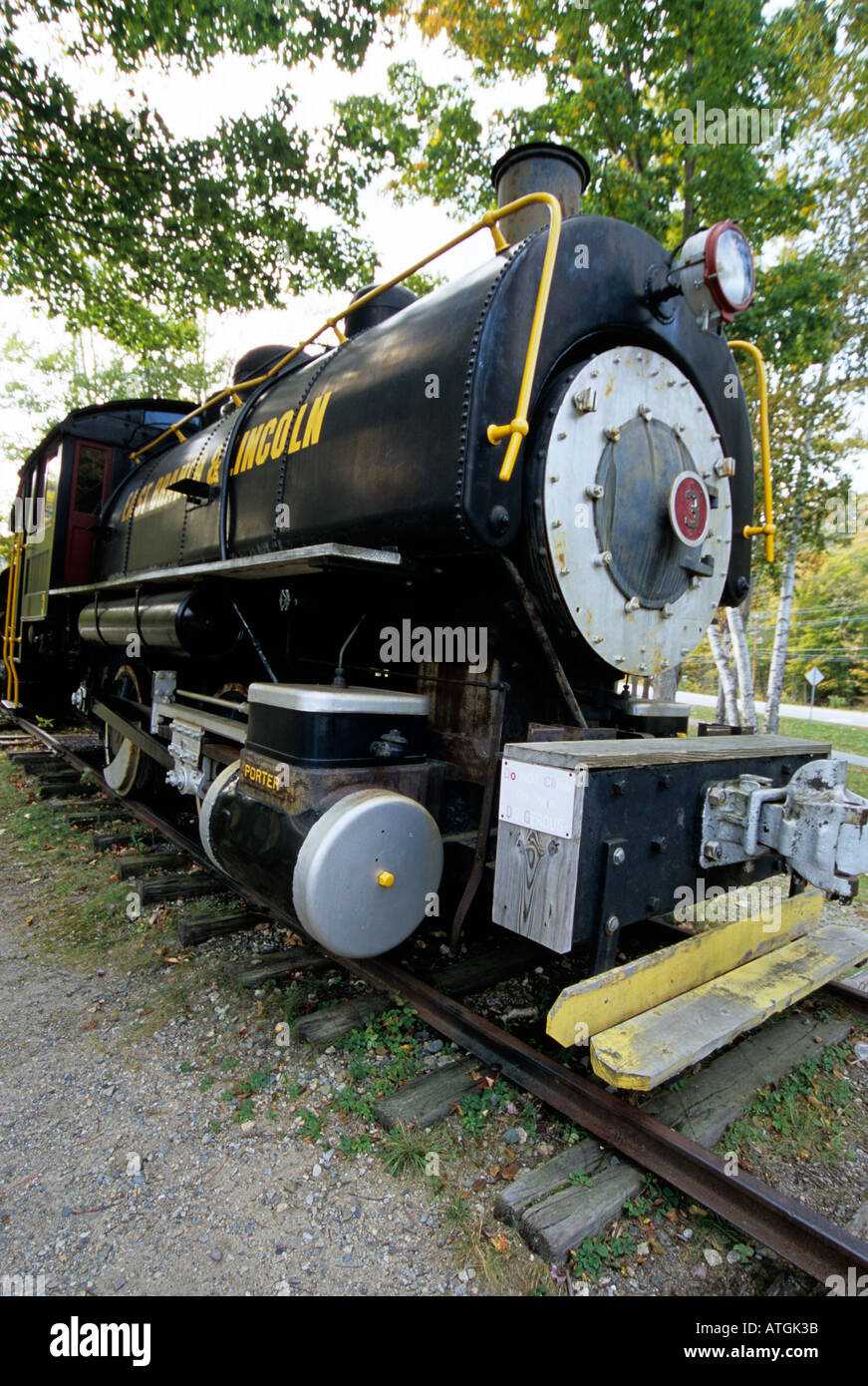 Porter 50 ton saddle tank engine locomotive on display at the entrance ...