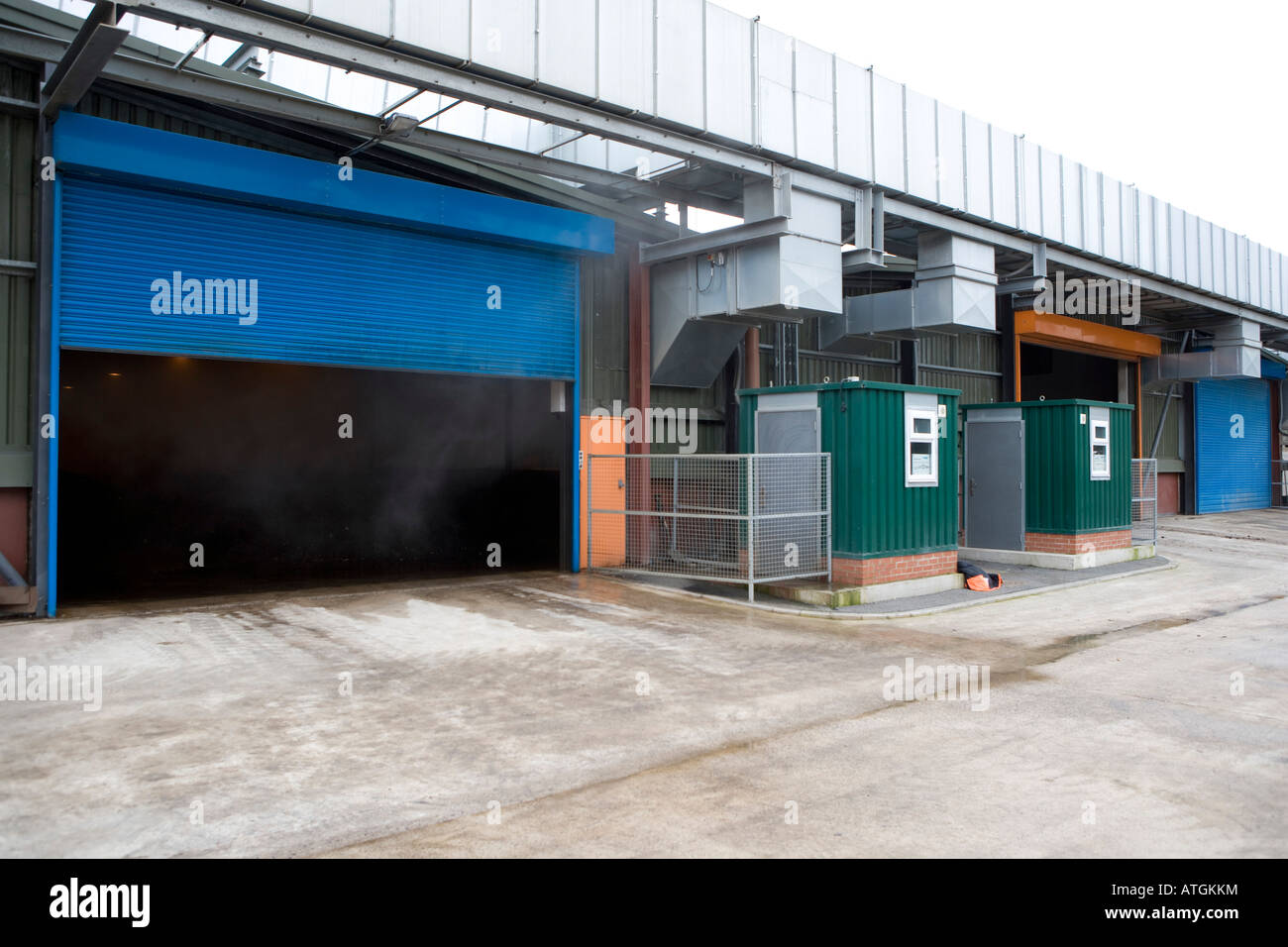 waste composting sheds at New Earth Solutions Stock Photo - Alamy