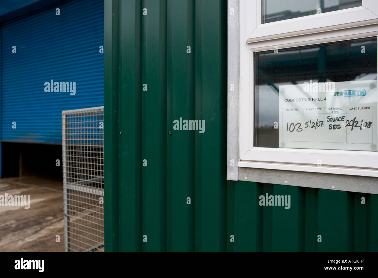 waste composting sheds at New Earth Solutions Stock Photo - Alamy