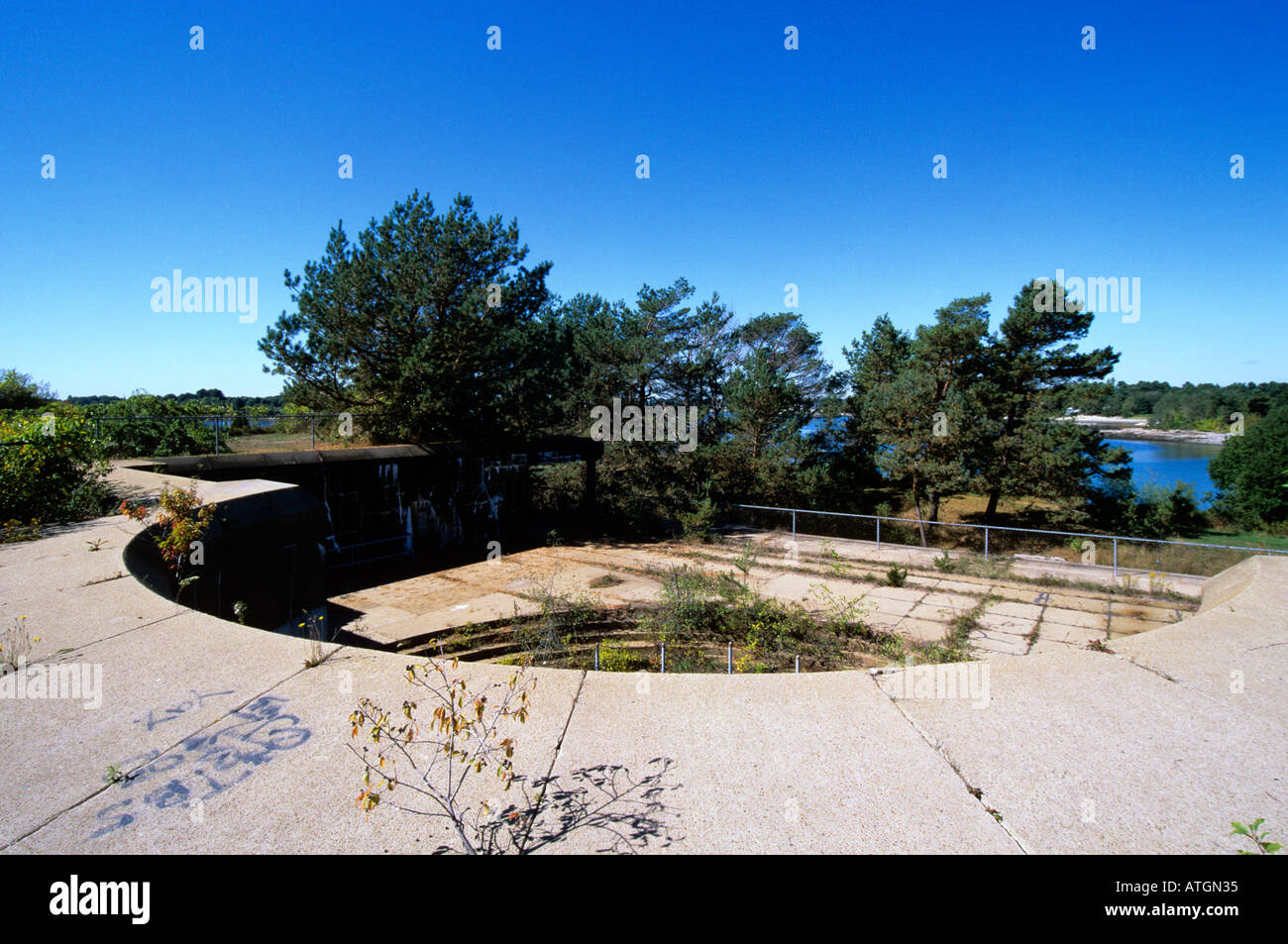 Fort Stark in New Castle, New Hampshire, USA Military bunker, fortress ...