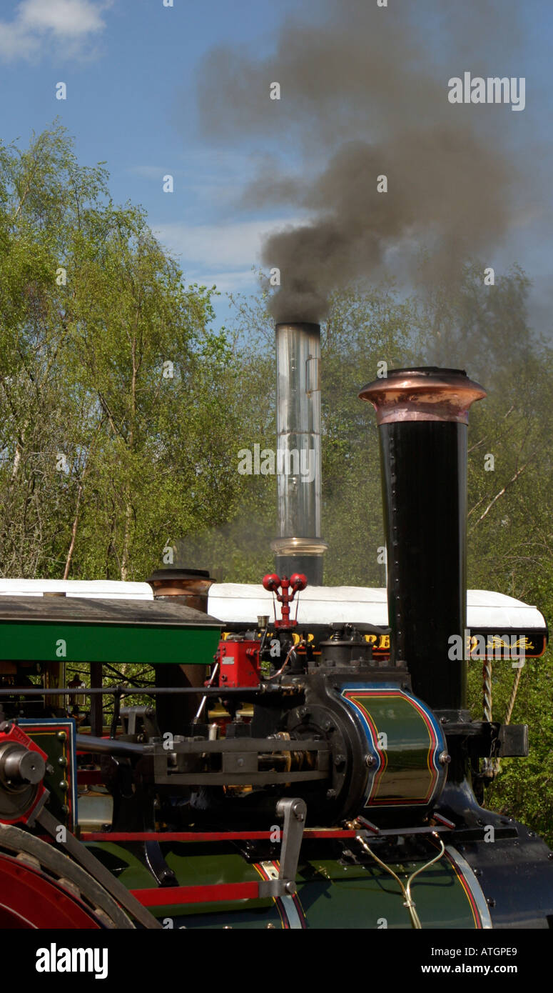 Traction engines under steam at National Mining Museum Wakefield Stock ...
