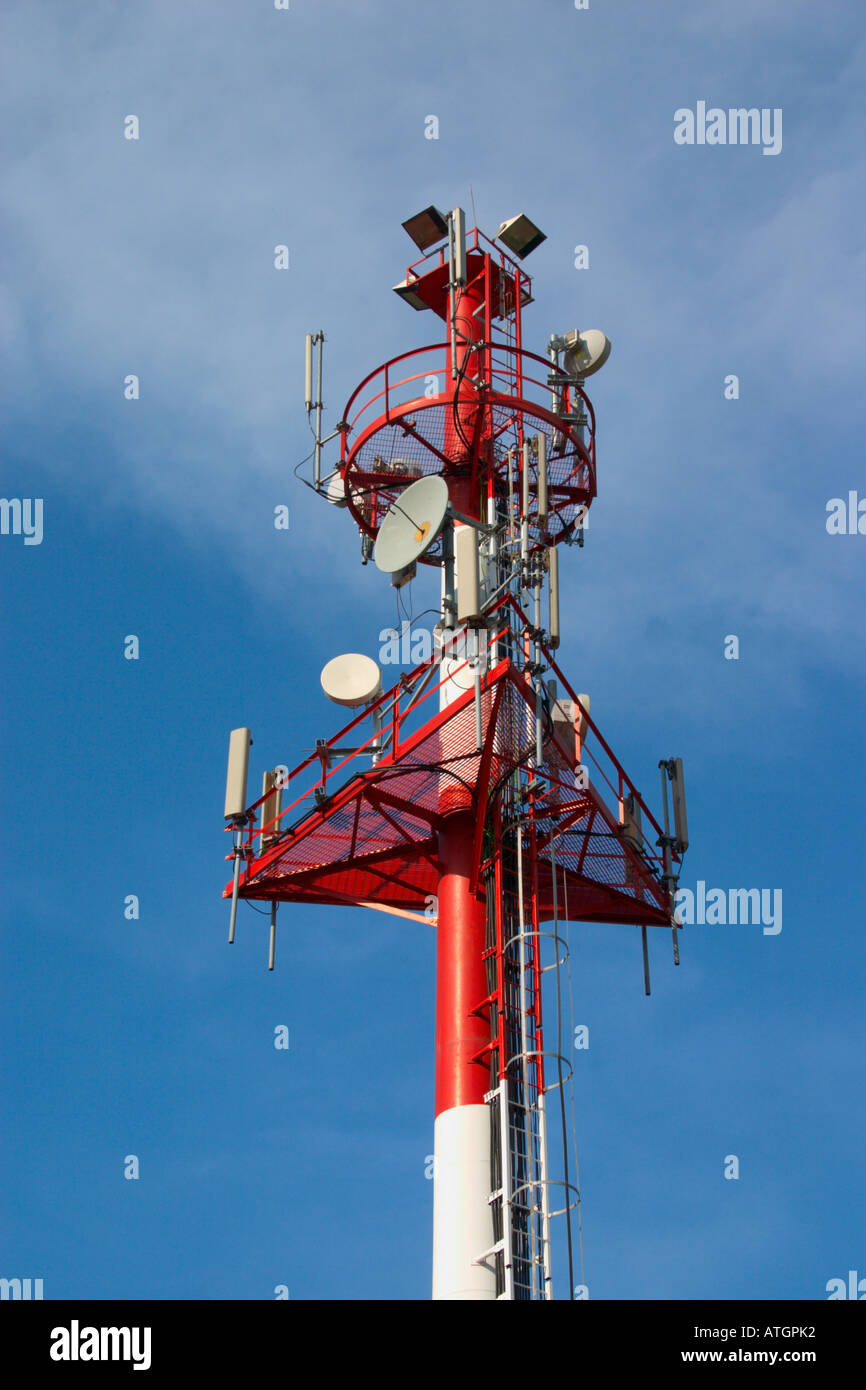cellular phone transmitter tower Stock Photo - Alamy