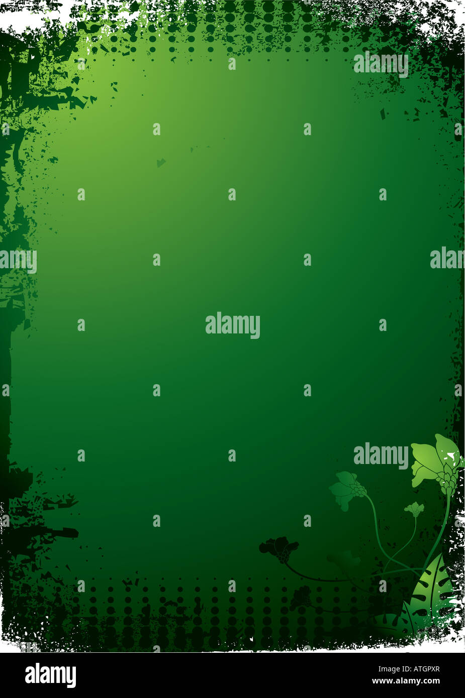 Green and black floral gothic background with copy space Stock Photo ...