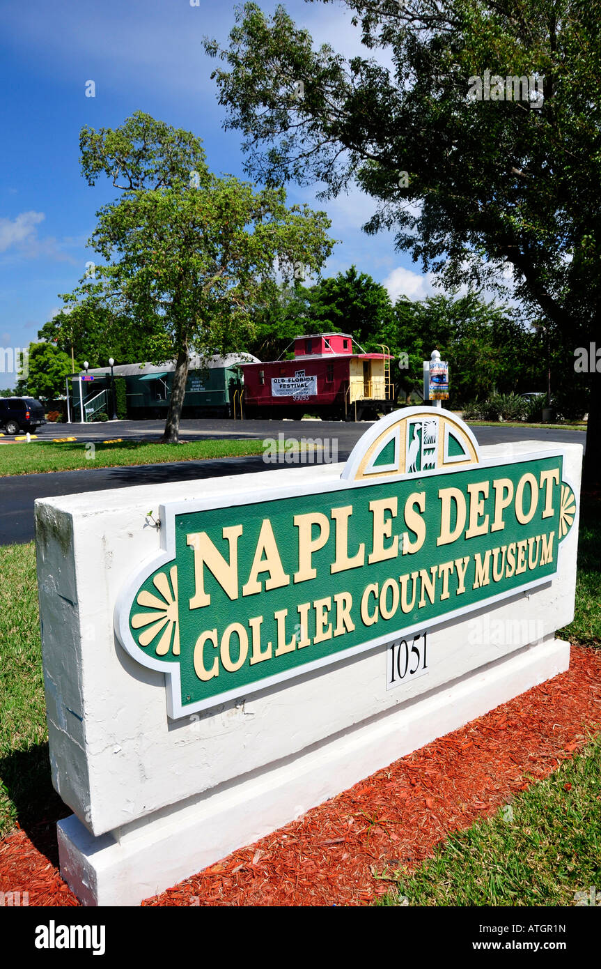 Naples Florida Train Depot Collier County Museum Stock Photo - Alamy