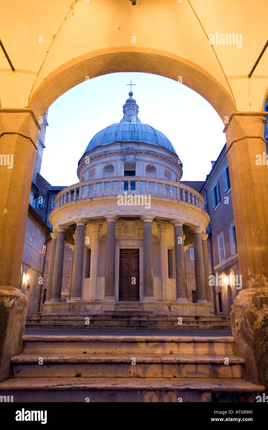 The tempietto of San Pietro in Montorio, by Bramante, Rome Stock Photo ...