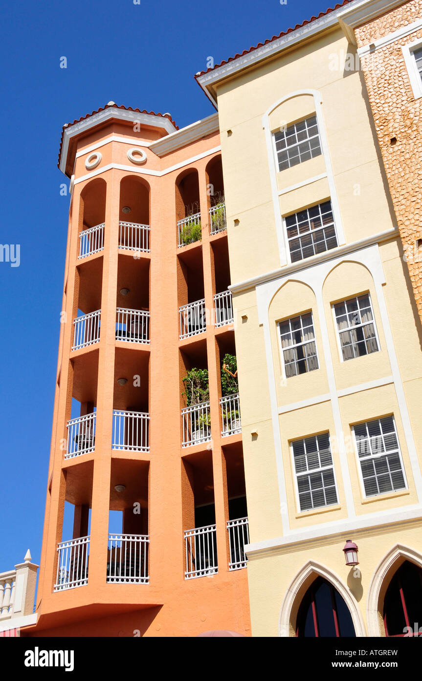 Naples Florida Bayfront Shopping and Residential District Stock Photo ...