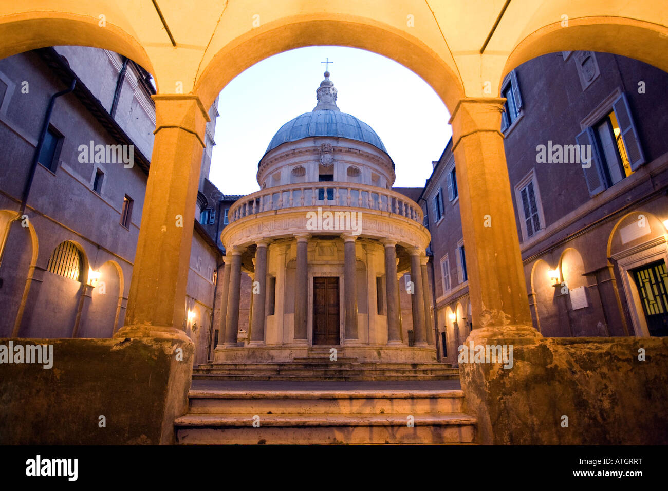 The tempietto of San Pietro in Montorio, by Bramante, Rome Stock Photo ...