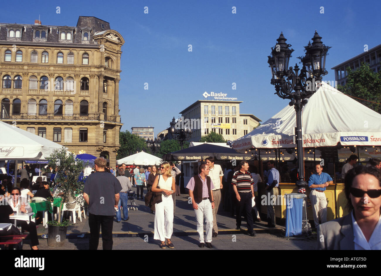 People at the festival Opernplatzfest Frankfurt Hesse Germany Stock ...