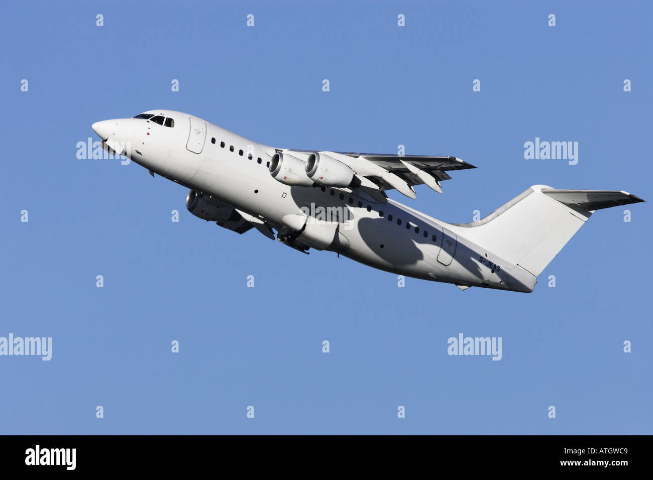 BAe 146 at Manchester Airport Stock Photo - Alamy