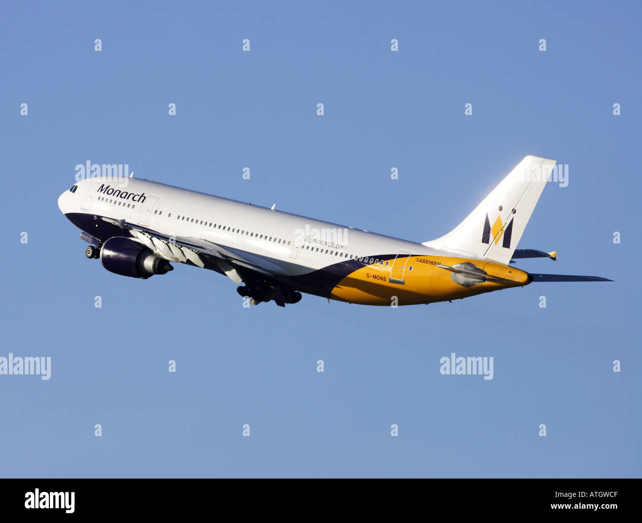 Monarch Airlines at Manchester Airport Stock Photo - Alamy