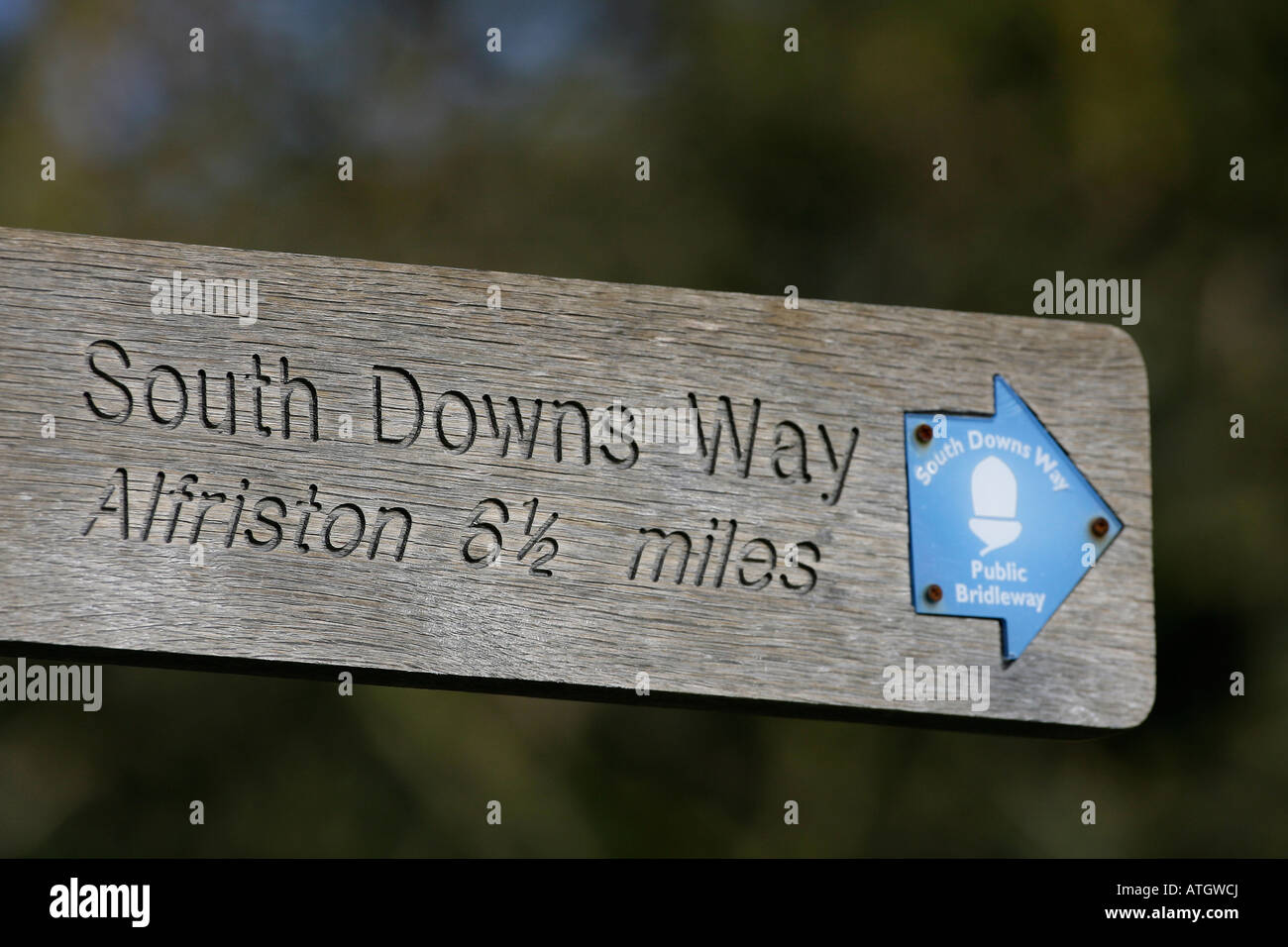 At the foot of the south downs way hi-res stock photography and images ...
