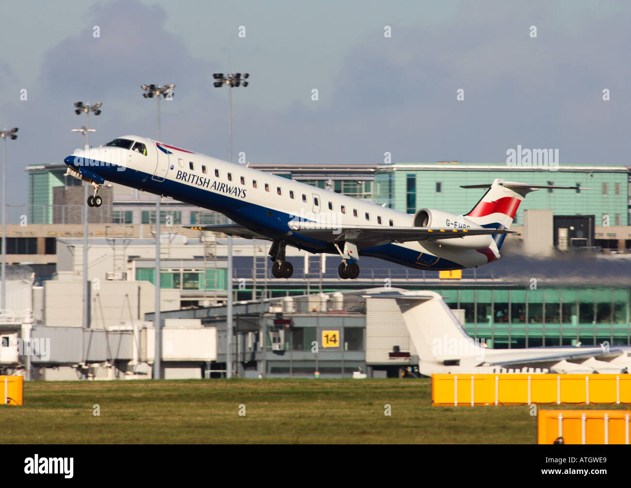 BA at Manchester Airport infront of the atc control tower Stock Photo ...