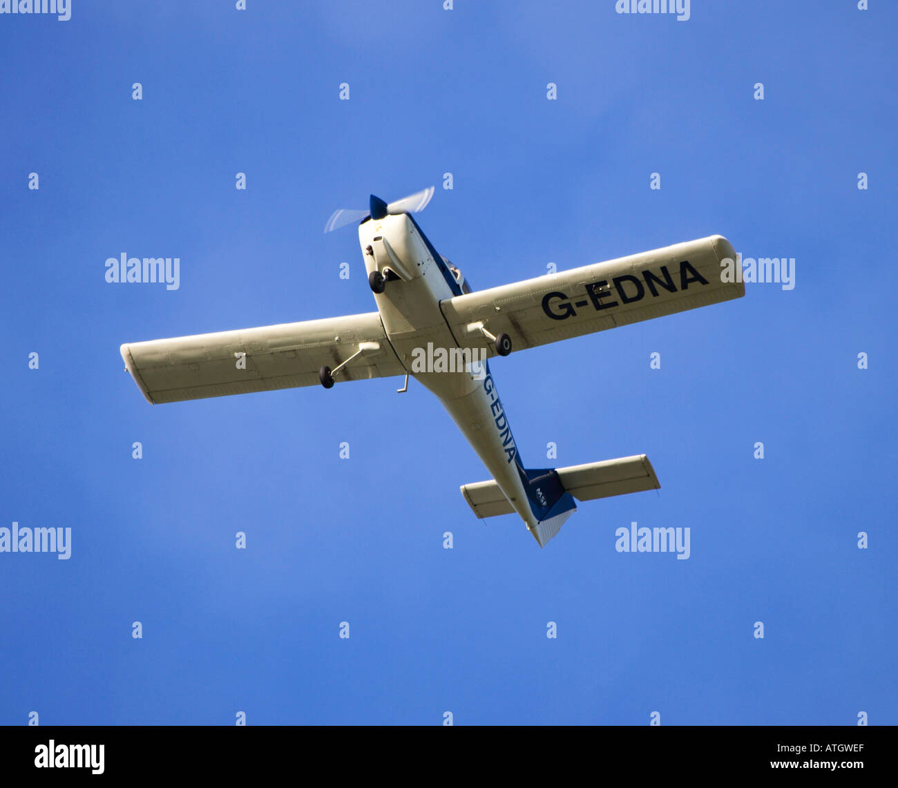 Training single engined prop at Manchester Airport Stock Photo - Alamy