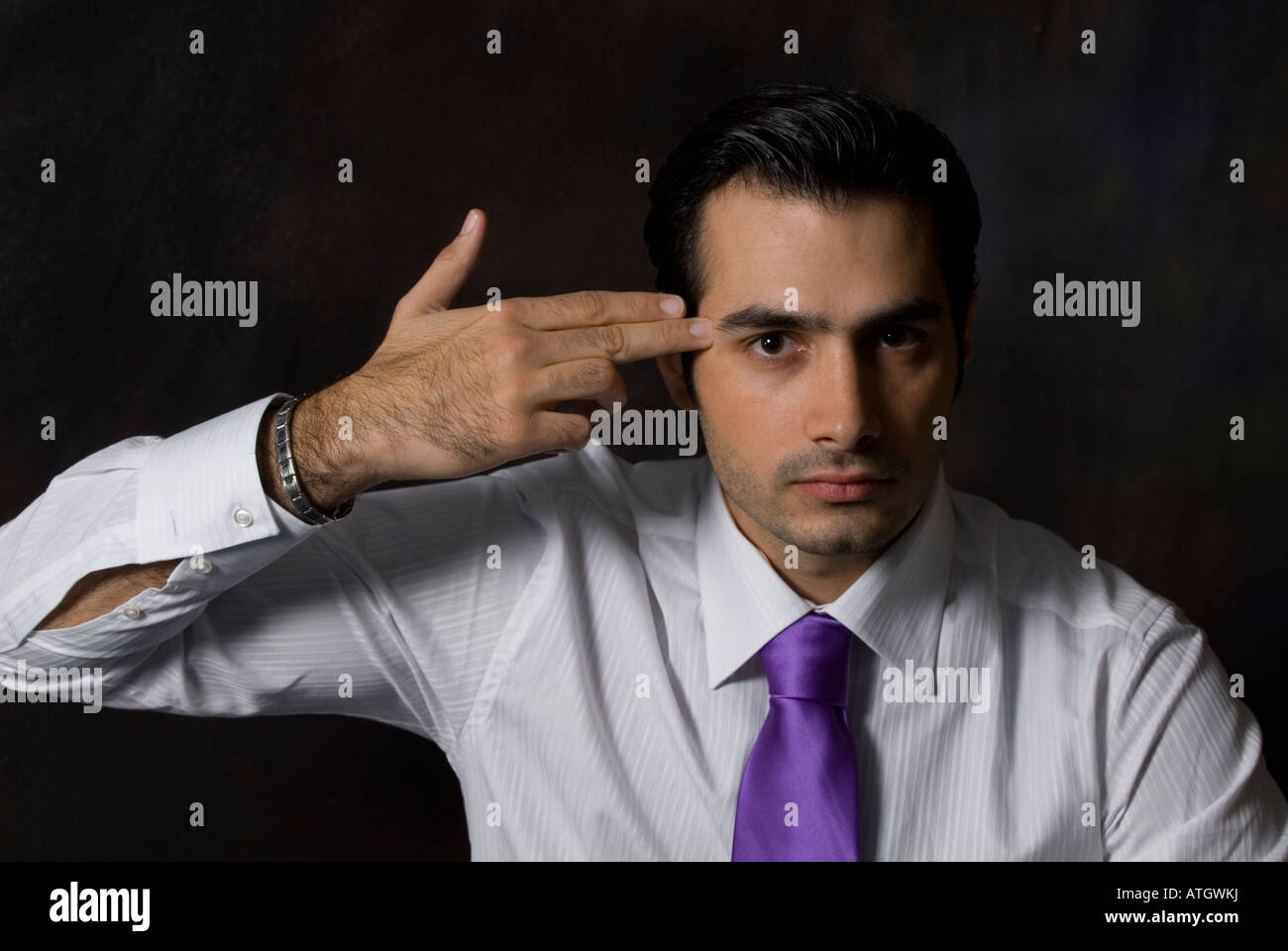Depressed business man Stock Photo - Alamy