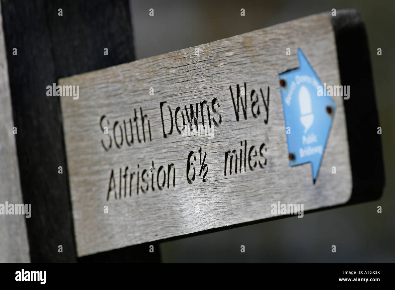 At the foot of the south downs way hi-res stock photography and images ...