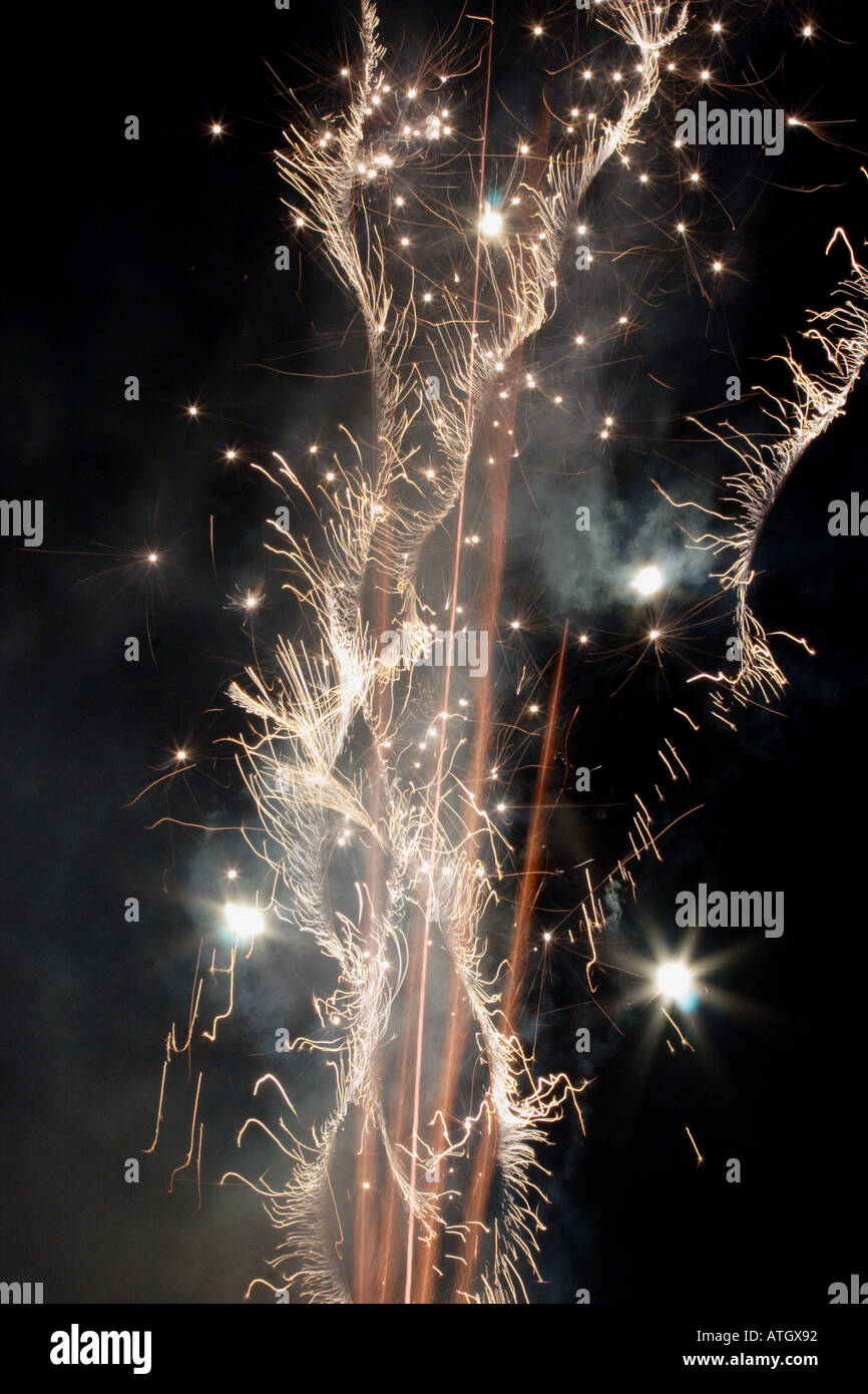 Burst of fireworks Stock Photo - Alamy