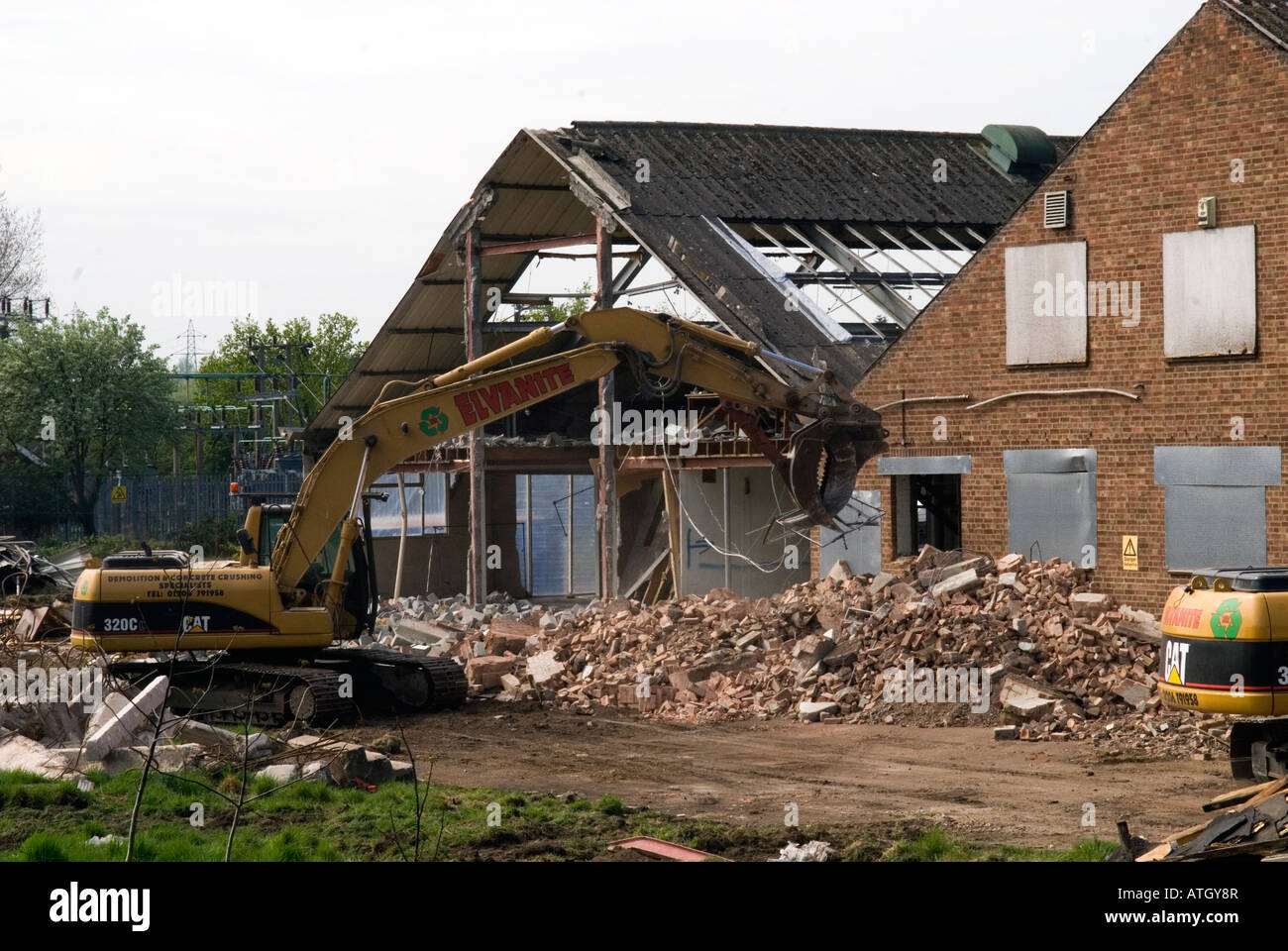 Old buildings being demolished Stock Photo - Alamy